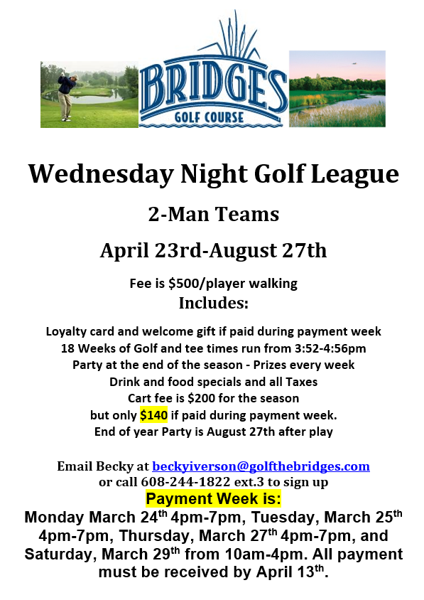 Wednesday Night Golf League - The Bridges Golf Course